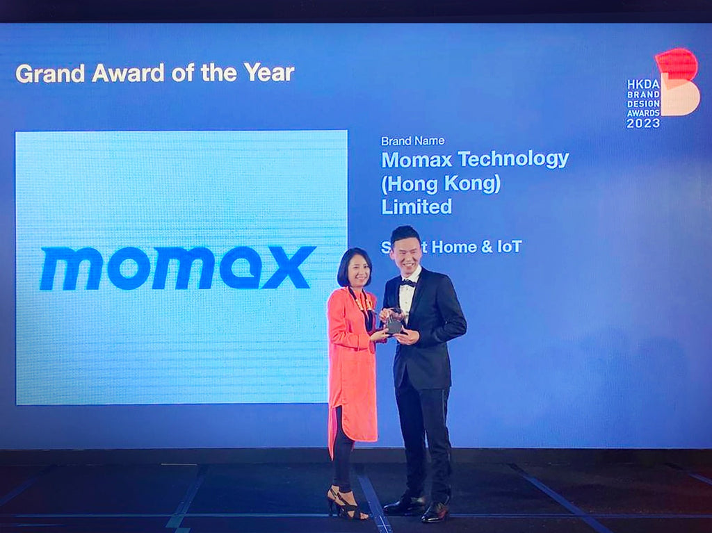 momax won the "Best Brand of the Year Award" from the Hong Kong Design