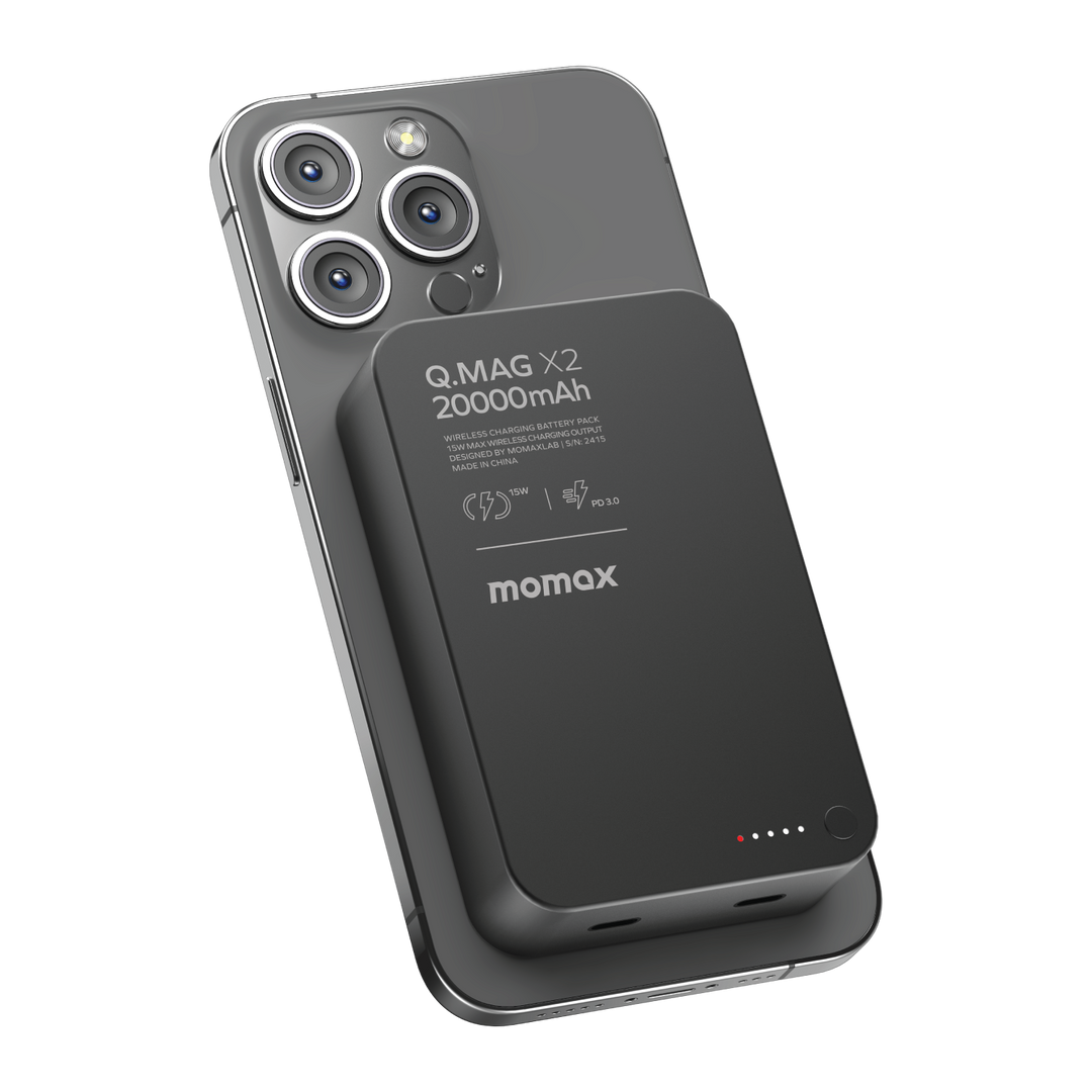 Q.MAG X2 20000mAh超薄磁吸流動電源 - 第二代 [新品預售 | 預計7月中旬至下旬到貨] – Momax HK