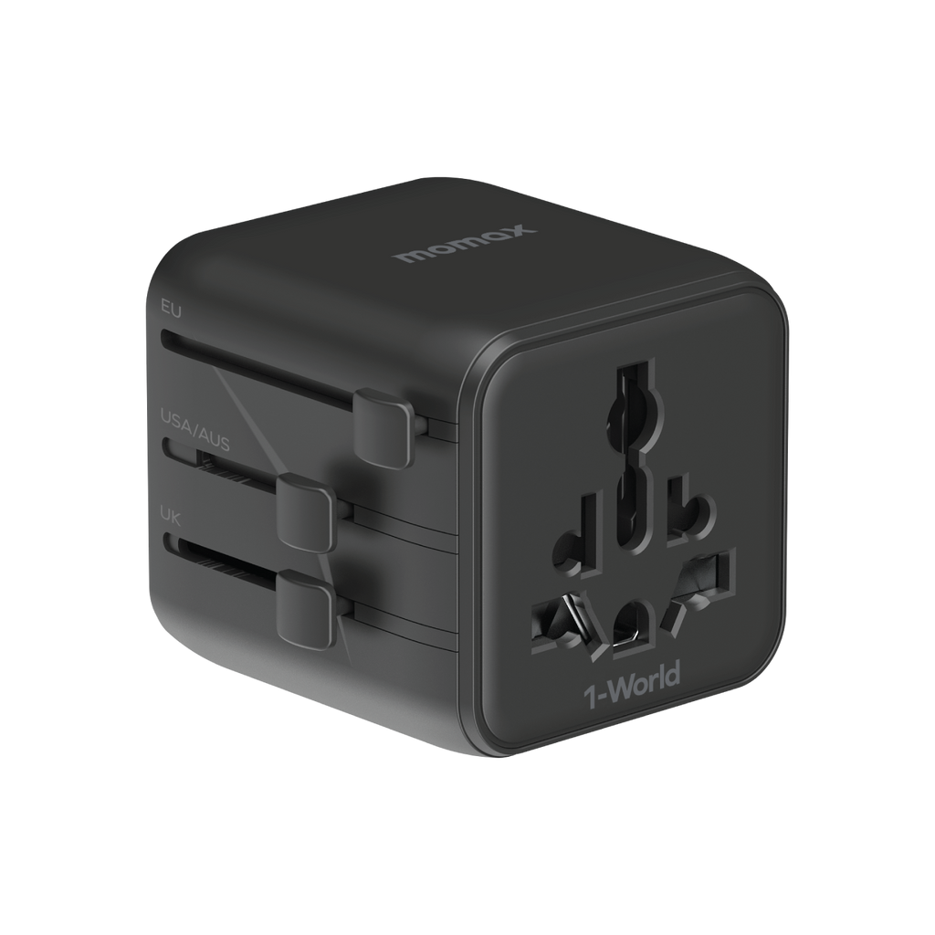 1-World Universal Travel Adapter with Dual AC
