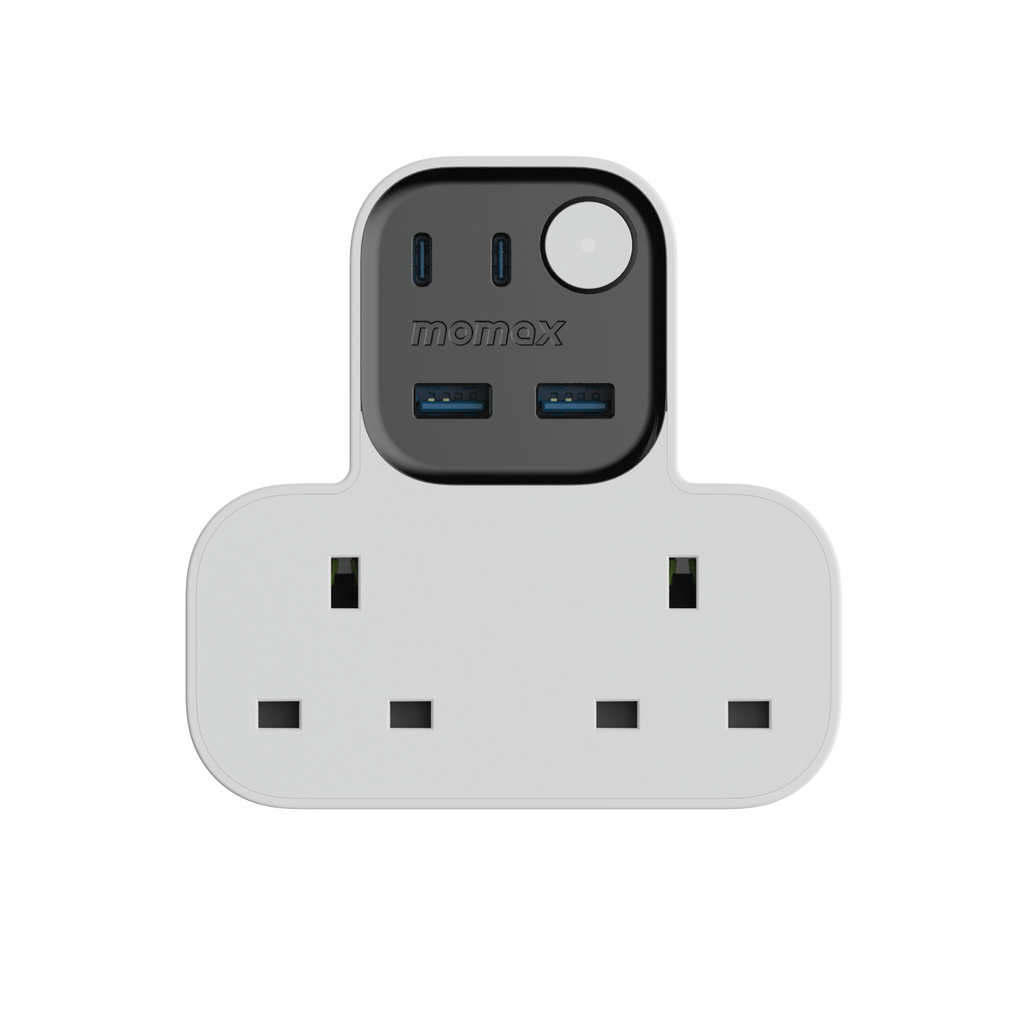 1-Charge Work Flow T-shaped Extension 2 Socket with USB