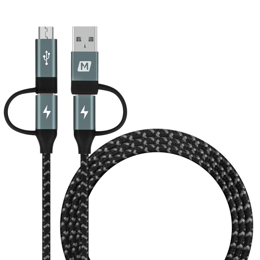 OneLink 4 in 1 USB-A/ USB-C to Micro USB/ USB-C Cable