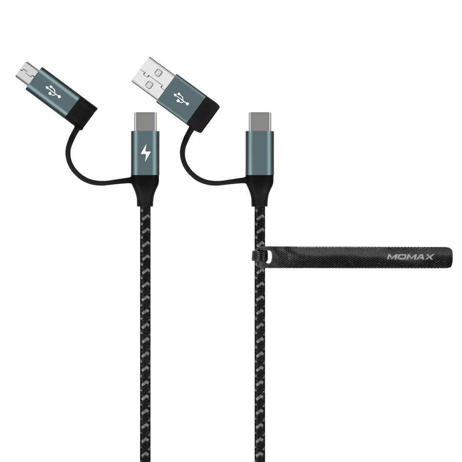 OneLink 4 in 1 USB-A/ USB-C 至 Micro USB/ USB-C 連接線