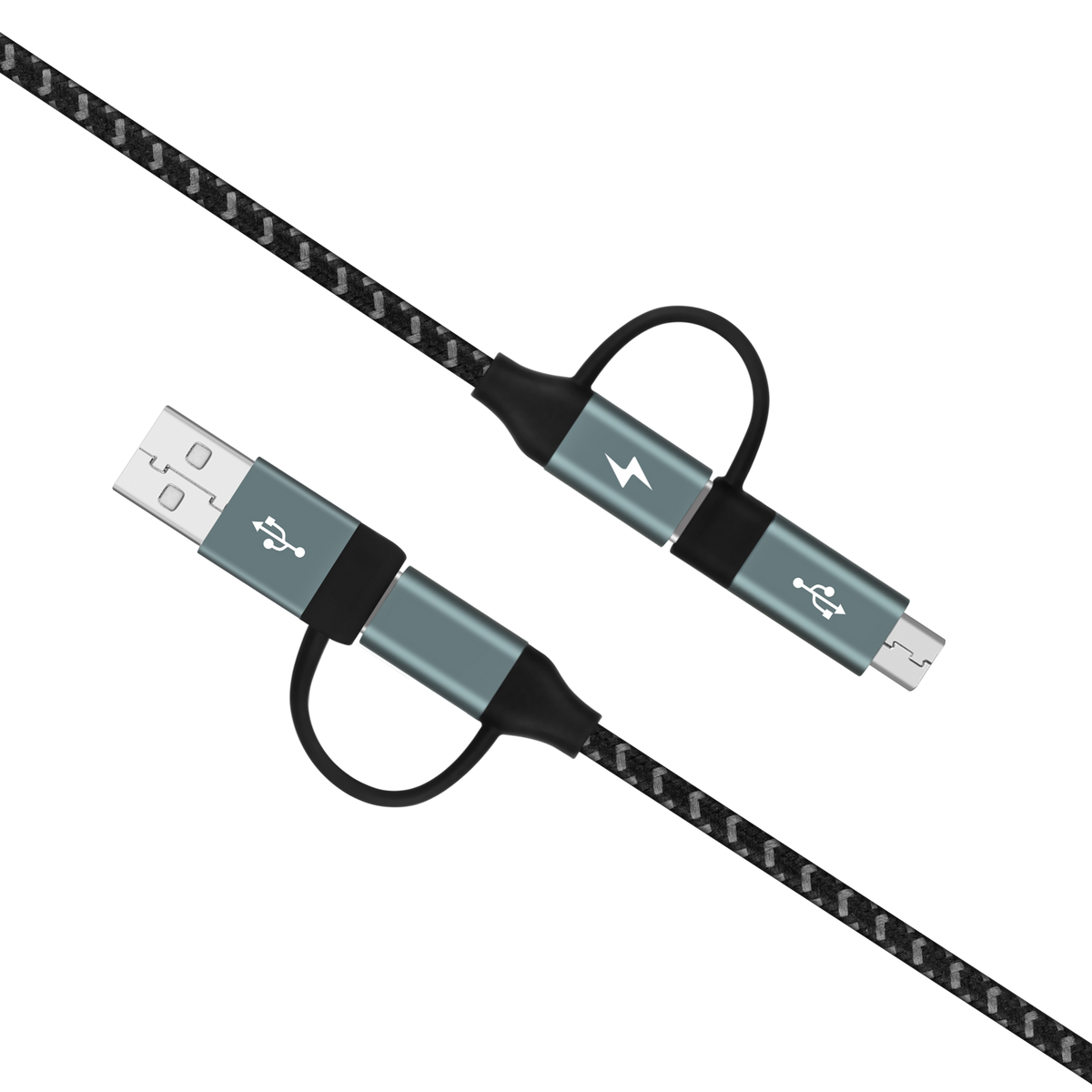 OneLink 4 in 1 USB-A/ USB-C 至 Micro USB/ USB-C 連接線