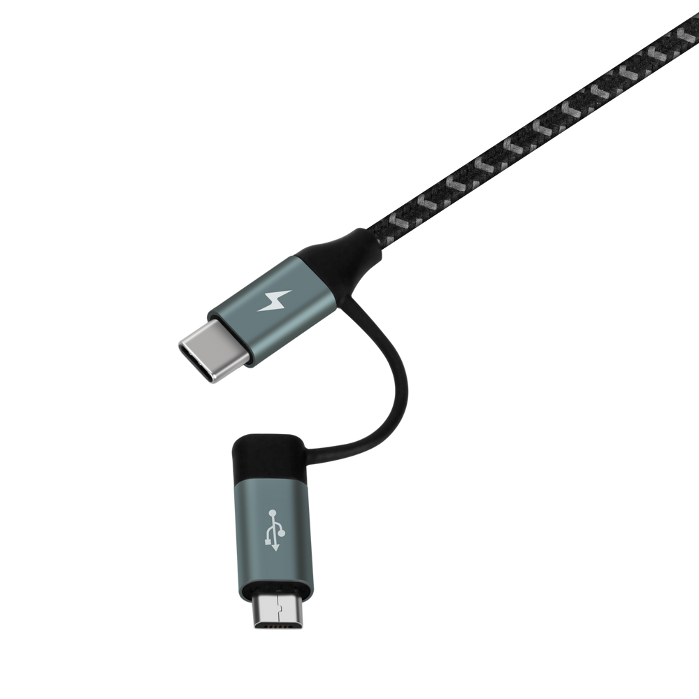 OneLink 4 in 1 USB-A/ USB-C 至 Micro USB/ USB-C 連接線