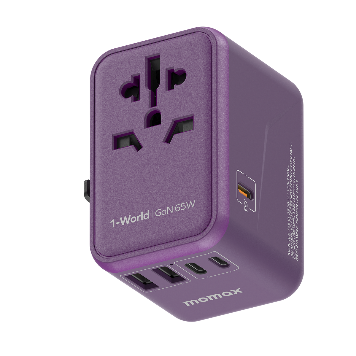 1-World 65W GaN Convenient Travel Socket UA8 | MOMAX Official Website