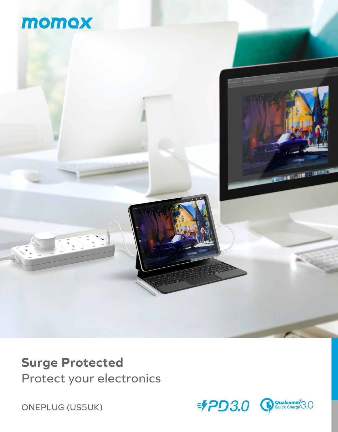 ONEPLUG PD20W 2A1C 8位拖板 | MOMAX 官方網上商店 – Momax HK