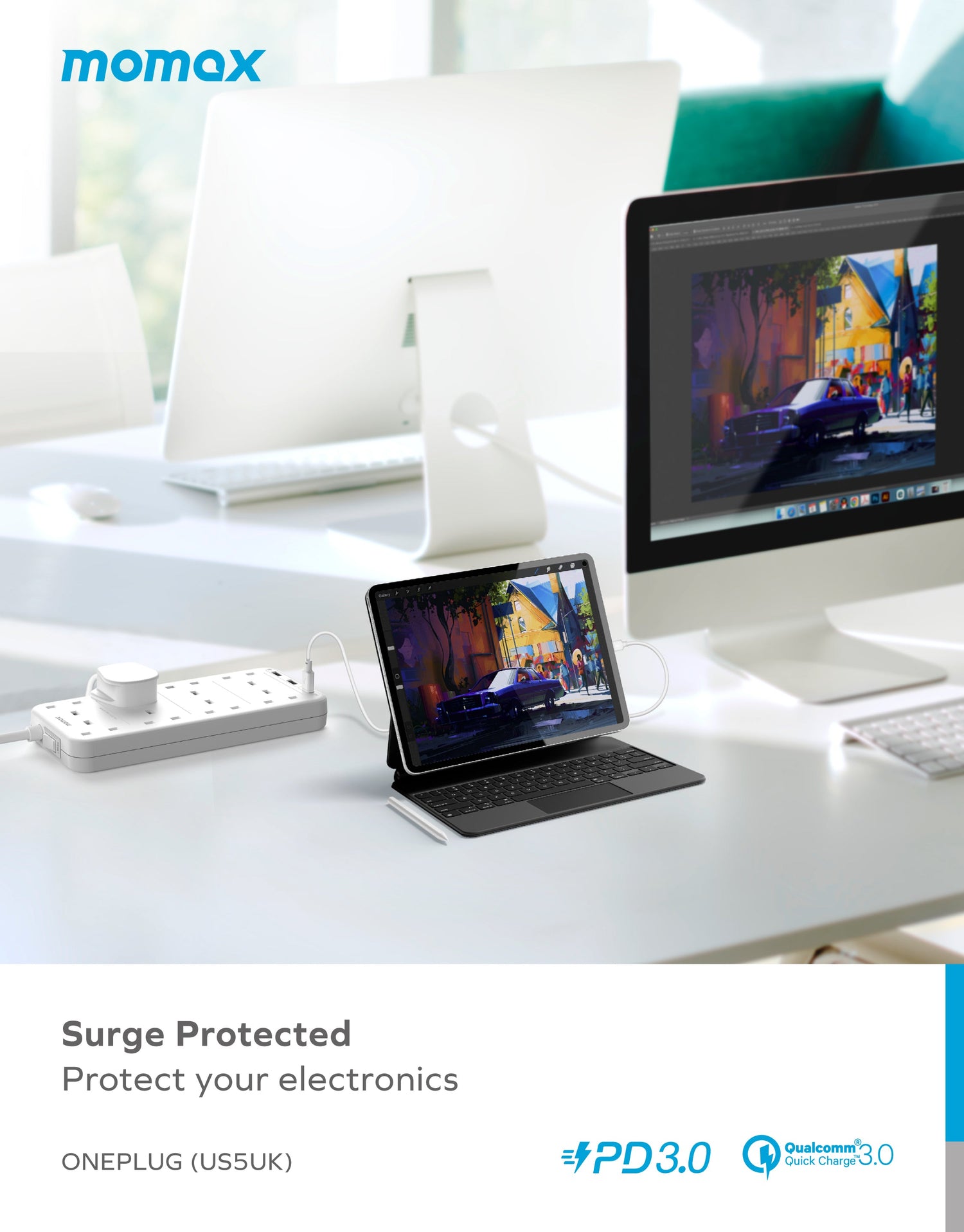 ONEPLUG PD20W 2A1C 8位拖板 | MOMAX 官方網上商店